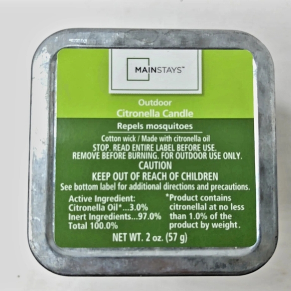 Mainstays | Accents | Citronella Candle In Metal Tin By Mainstays ...